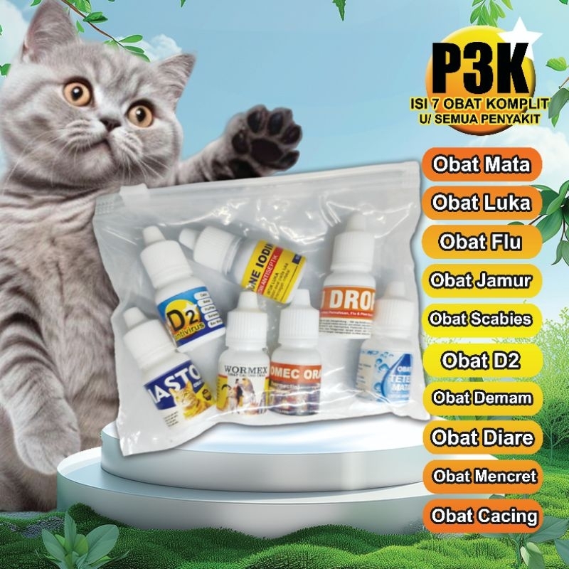 Jual P3K KUCING - ISI 7 OBAT LENGKAP Obat D2 Obat Luka Tetes Mata ...
