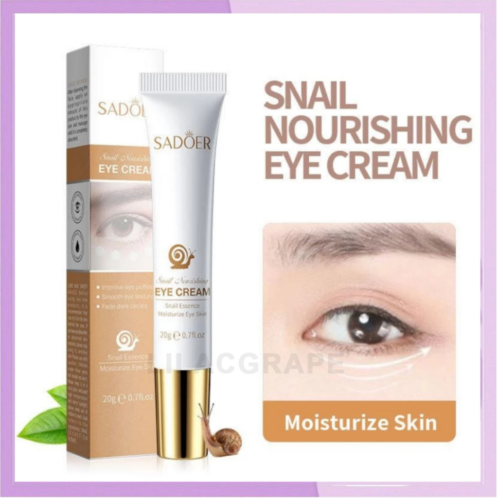 Jual SADOER Snail Essence Eye Cream Anti-Aging Melembapkan dan ...