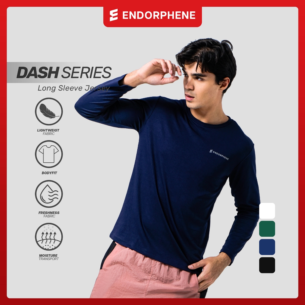 Jual Baju Olahraga Pria Endorphene DASH Running Jersey Quick Dry Dri ...