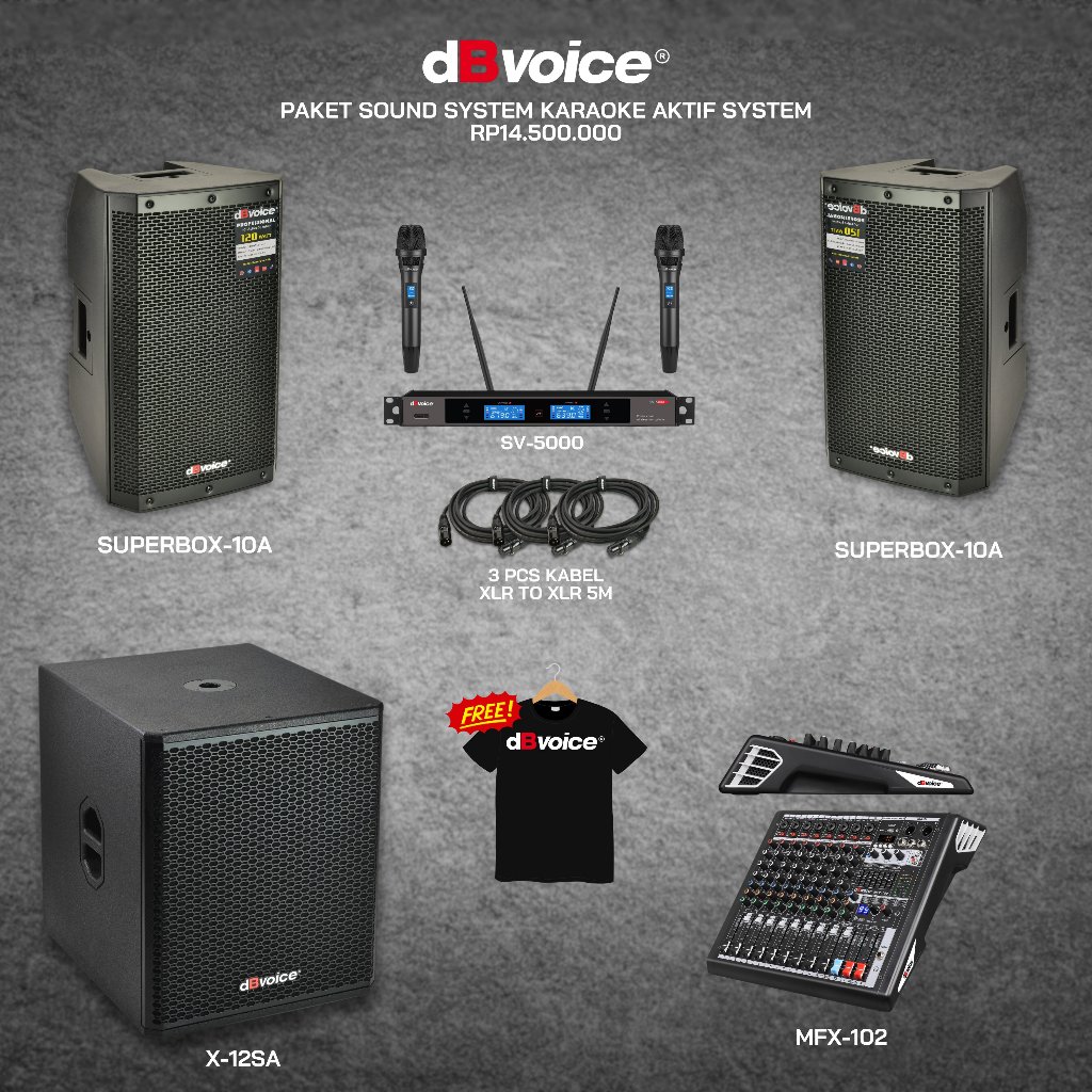 Jual Full dBvoice Paket Sound System Karaoke Professional bisa INDOR ...