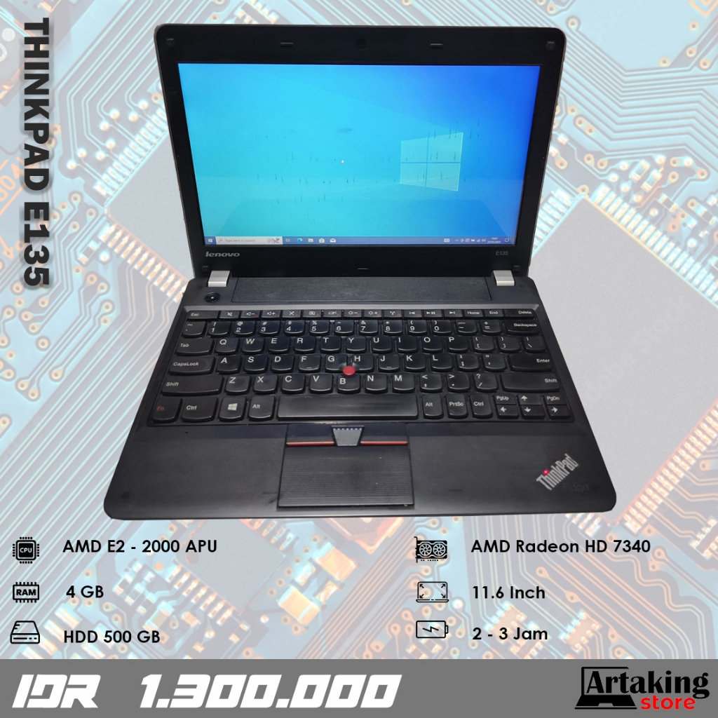 Jual Lenovo Thinkpad E135 - AMD E2 - Ram 4 GB - Normal Siap Pakai | Shopee Indonesia