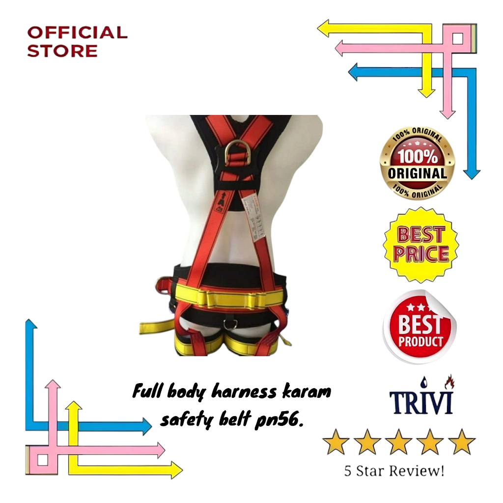 Jual Full body harness karam safety belt PN56 original, alat kerja ...