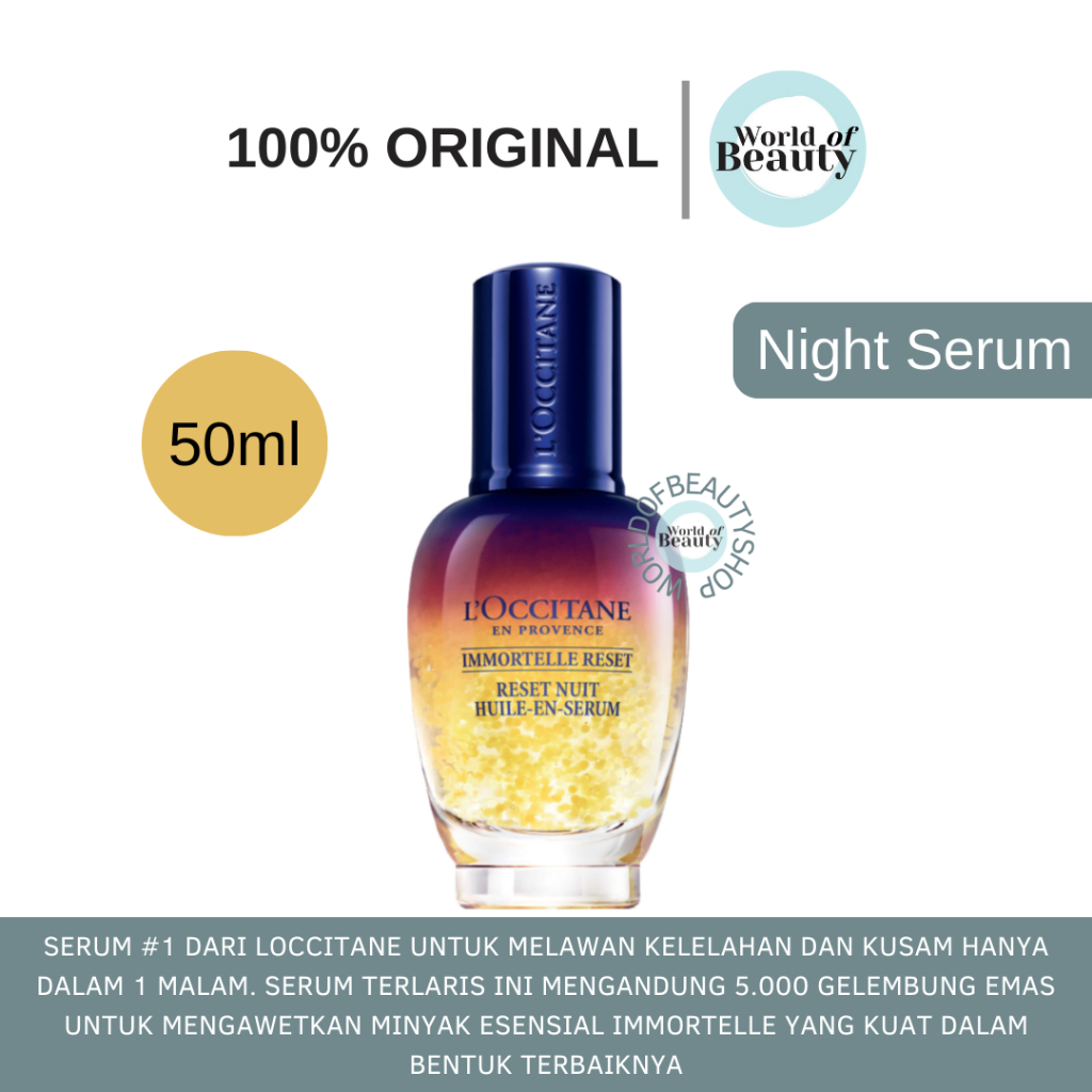 Jual WOBS | ORIGINAL Immortelle Reset Overnight Reset Serum 50ml - Night Serum Wajah Face Serum ...