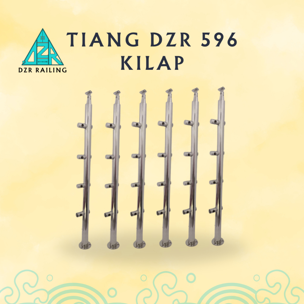 Jual Tiang Railing DZR 596 Stainless bulat murah model jari-jari ...