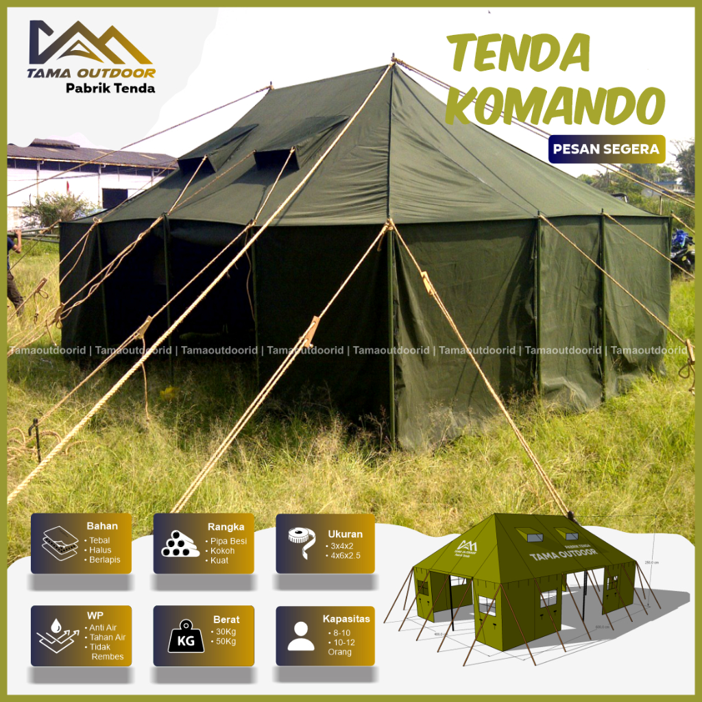 Jual Tenda Regu Komando 4x6 Camping Perkemahan - Pramuka TNI | Shopee ...