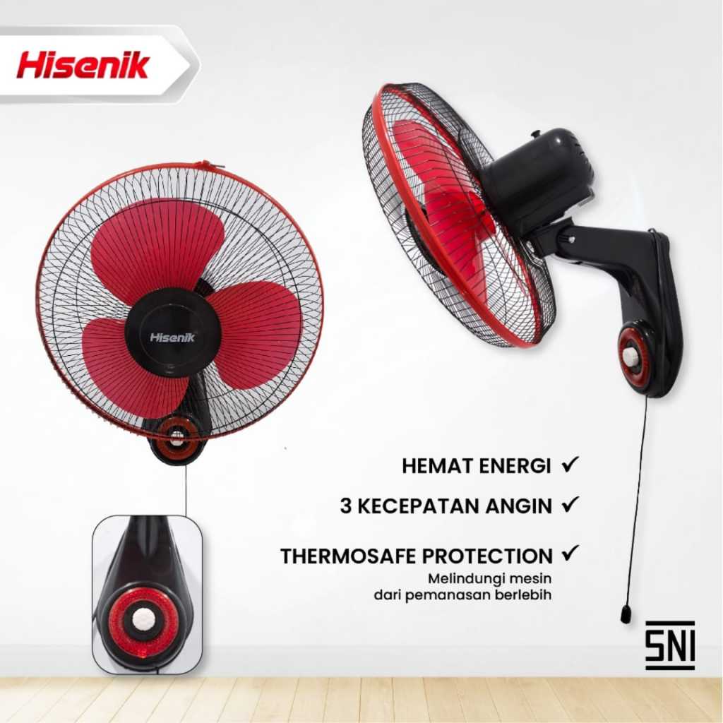 Jual HISENIK Kipas Angin Dinding HKW-16 inch / Wall Fan Hisenik 16 Inch ...