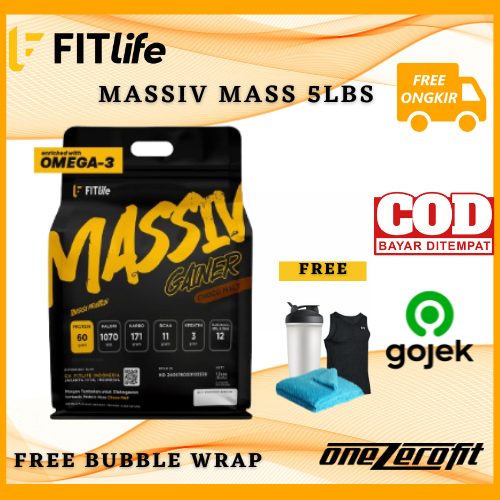 Jual Fitlife Massiv Gainer 5 lbs 2.27 kg Susu Protein Bulking Penggemuk ...