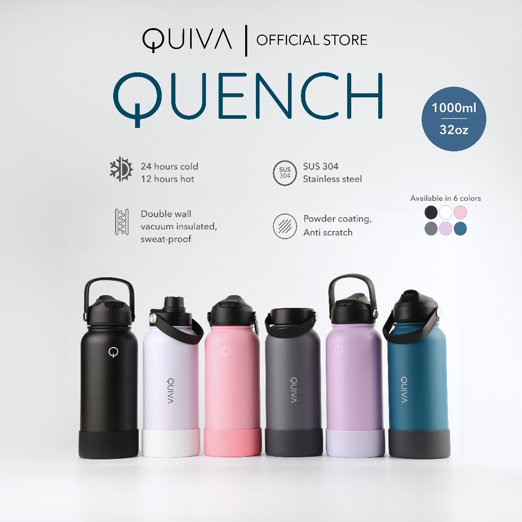 Jual QUIVA Tumbler Vacuum Flask 1L/32oz - Quench - Stainless Steel ...