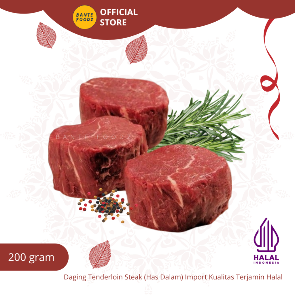 Jual Beef Tenderloin Steak Has Dalam / Daging Sapi Has Dalam Steak 200 ...