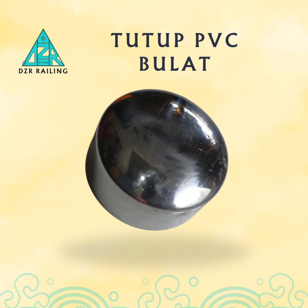 Jual TUTUP HAND RAILING PVC BULAT / PENUTUP HANDLE TIANG PVC KAYU BULAT ...