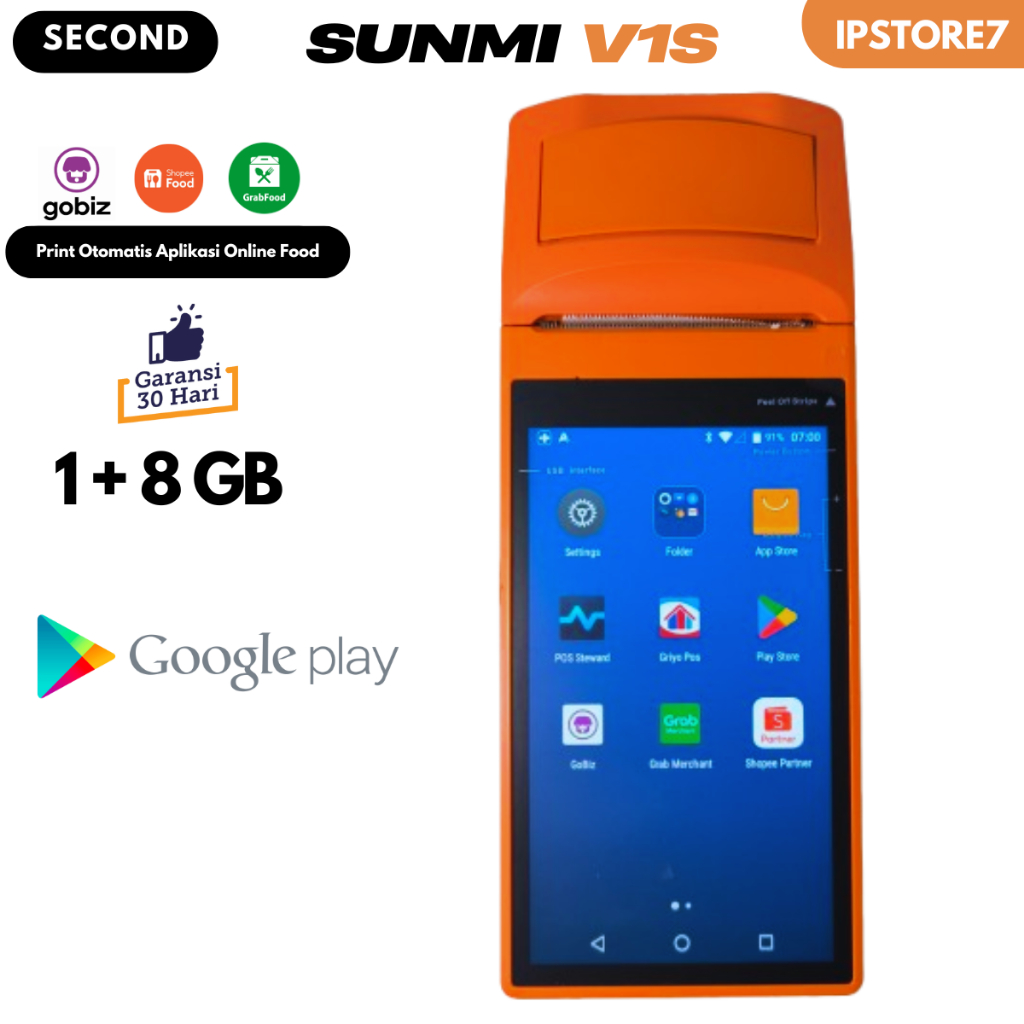 Jual Mesin kasir Sunmi V1s Non NFC Unlock Ada playstore | Shopee Indonesia