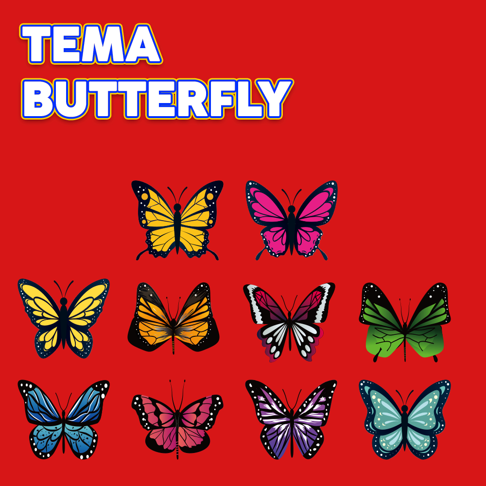 Jual SABLON SETRIKA SATUAN TEMA BUTTERFLY VOL.1 / SABLON DTF LANGSUNG ...
