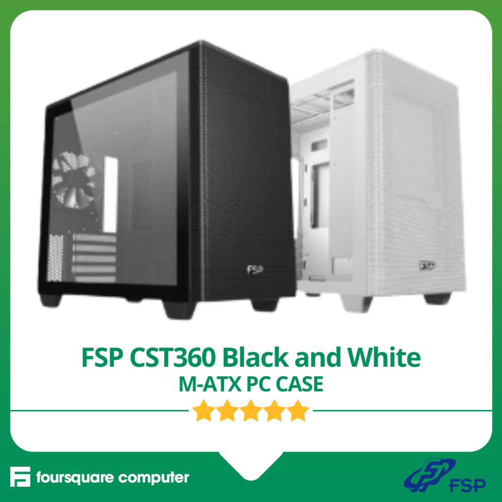 Jual FSP CST360 Black & White M-ATX CPU PC Case Casing Komputer ...