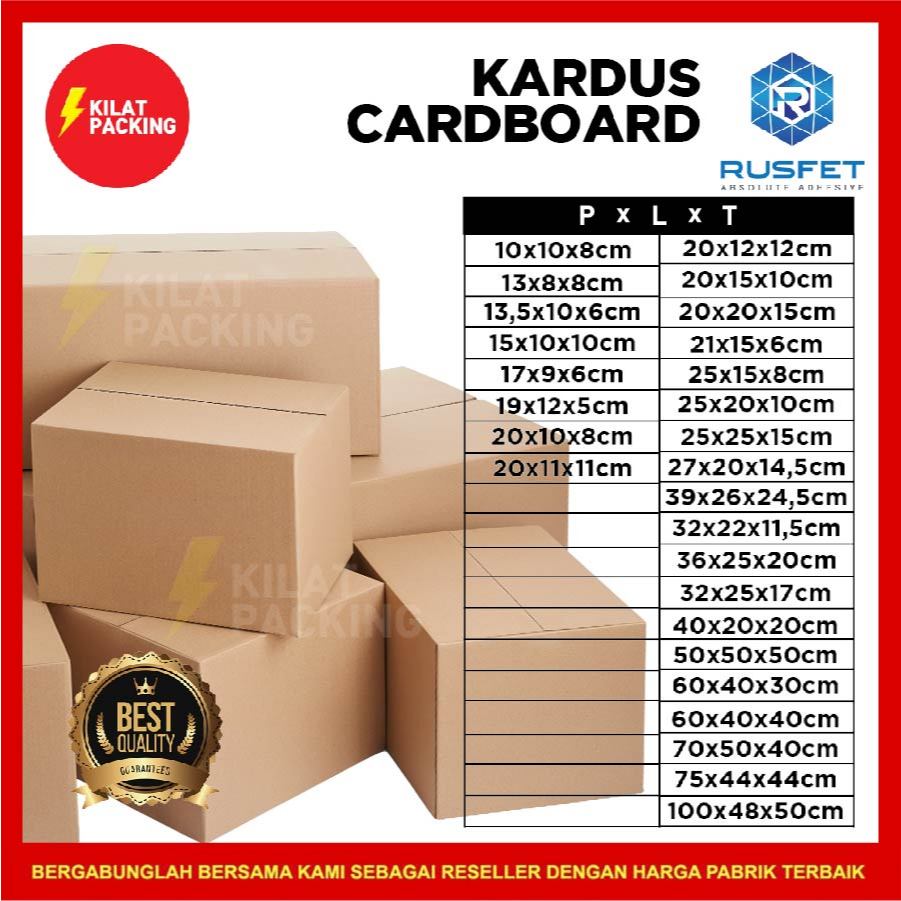 Jual KARDUS PACKING RUSFET / DUS KARTON BOX / KARDUS BOX PACKING BARU ...