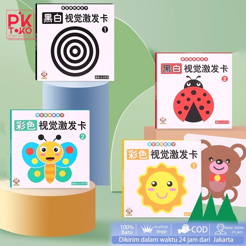 Jual 0-36 Bulan Visual Flash Card Flashcard Bayi Newborn Mainan Kartu ...