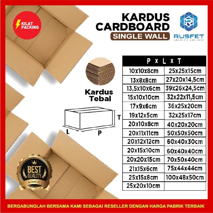Jual KARDUS PACKING | DUS KARTON BOX RUSFET | KARTON KOTAK PACKING BARU ...