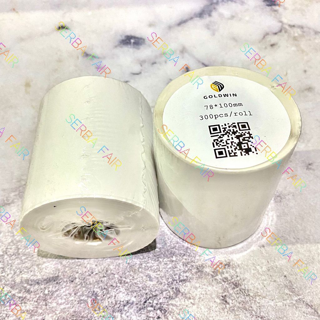 Jual Label Barcode 78x100 / Kertas Sticker Thermal Resi 78x100MM ...