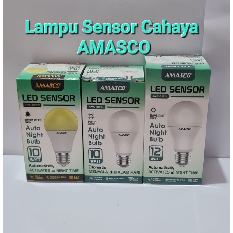 Jual Lampu Light Sensor Amasco 10w &12w Lampu Sensor Cahaya Amasco 10 ...