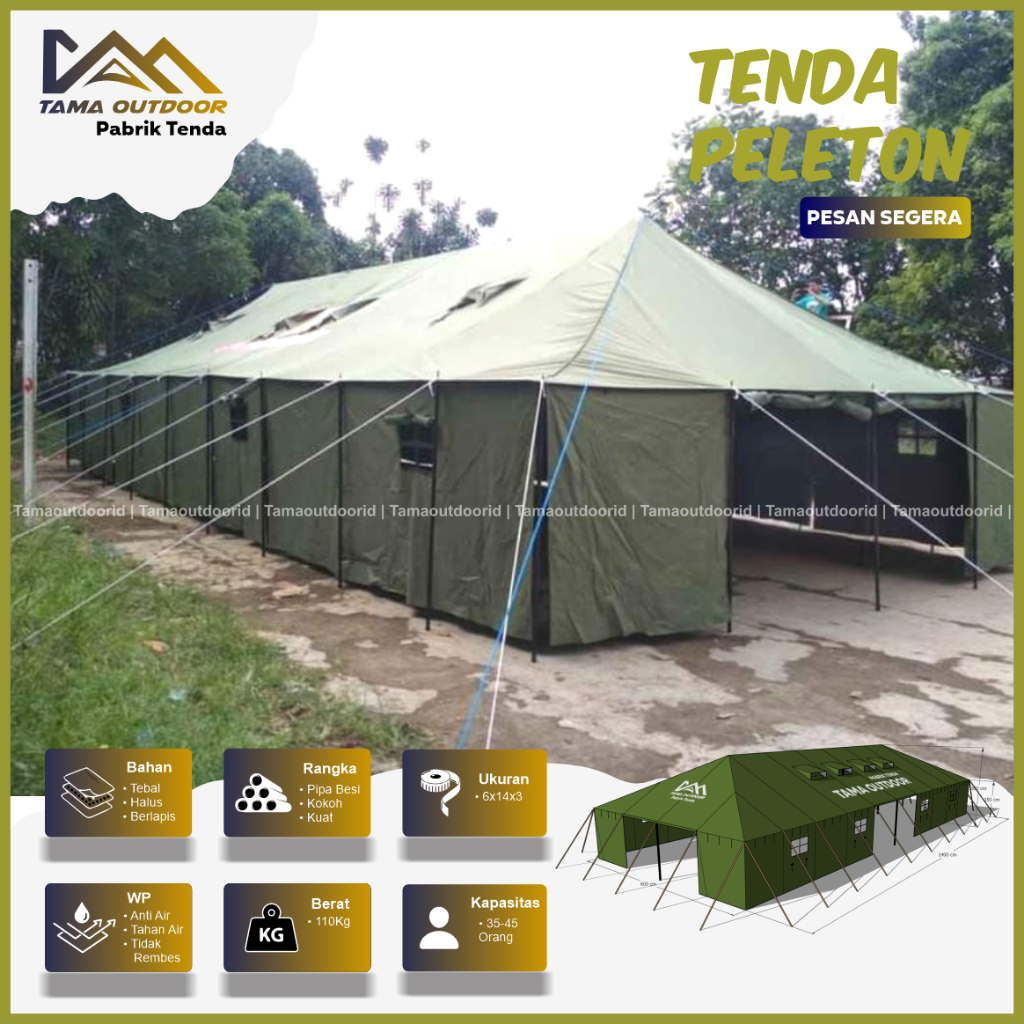 Jual Tenda Pleton- Peleton Regu Barak - Pengungsi TNI Pramuka Camping ...