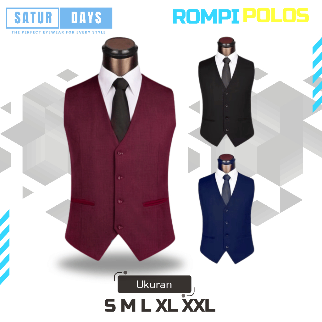 Jual Rompi Vest Formal Pria Premium - Tampilan Elegan Dan Profesional ...