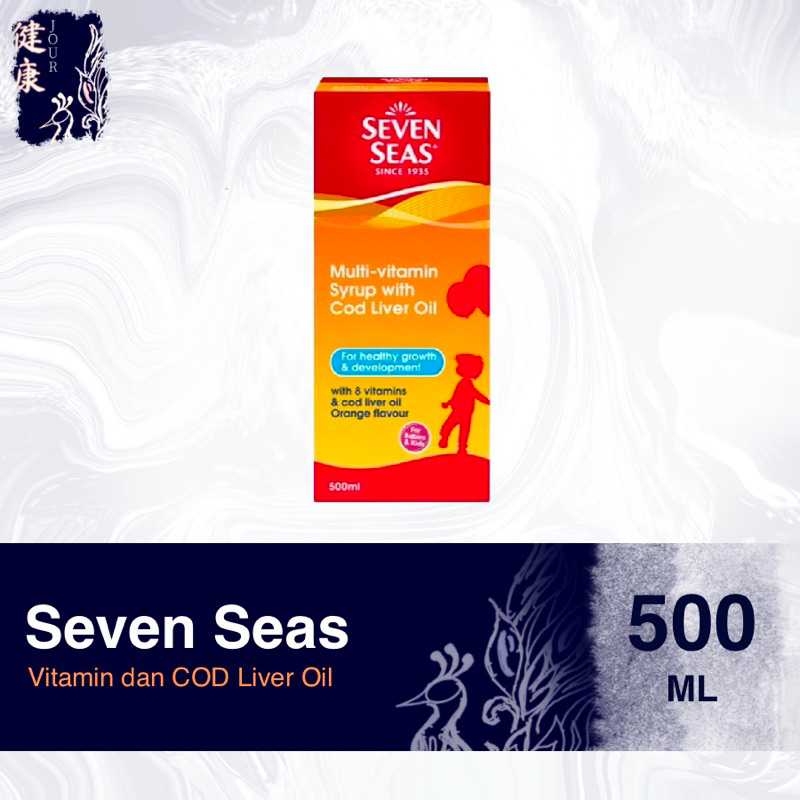 Jual Seven Seas Multivitamin Syrup with Cod Liver Oil isi 500 ml ...