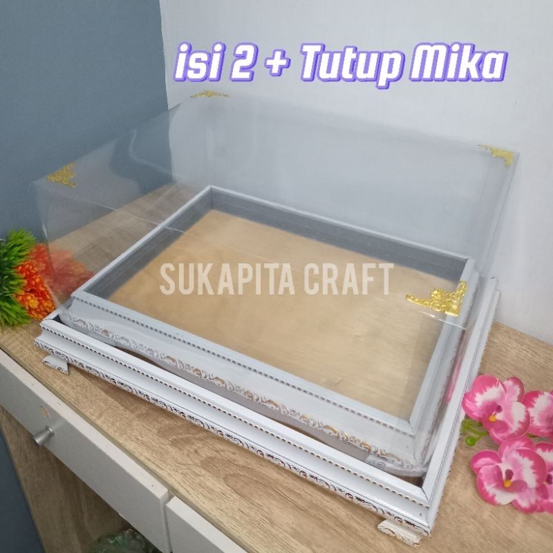 Jual KOTAK SESERAHAN PERNIKAHAN FIBER ISI 2 BOX HANTARAN DENGAN MIKA ...