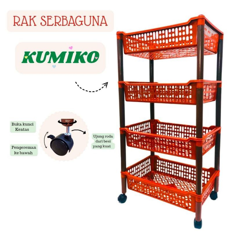 Jual Rak Susun Serbaguna Troli Kumiko (Size Lebar dan Tinggi) + Roda ...