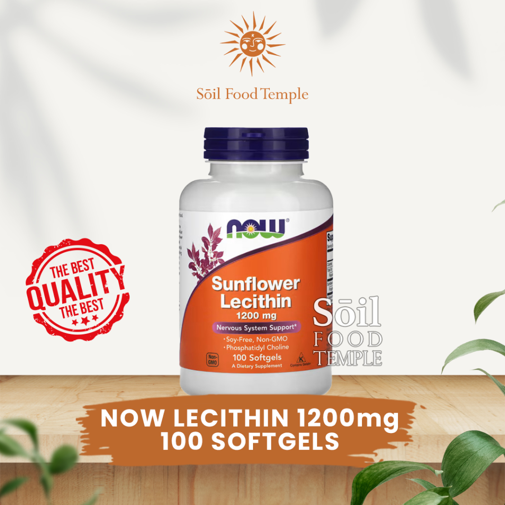 Jual NOW Lecithin 1200mg (100 Softgels) Original USA by Soil Food ...