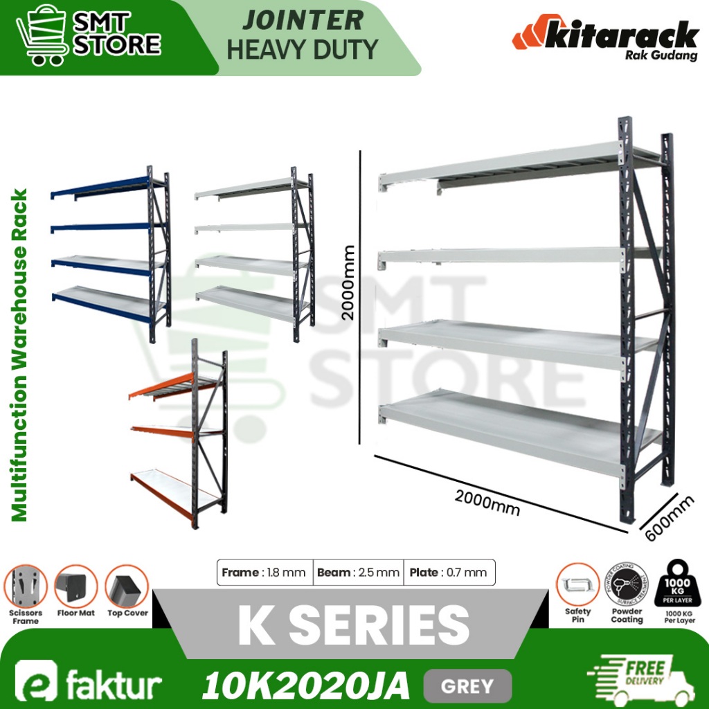 Jual KITARACK Rak Gudang Besi 1 Ton 2 Meter Rack Gudang 4 Susun Jointer ...