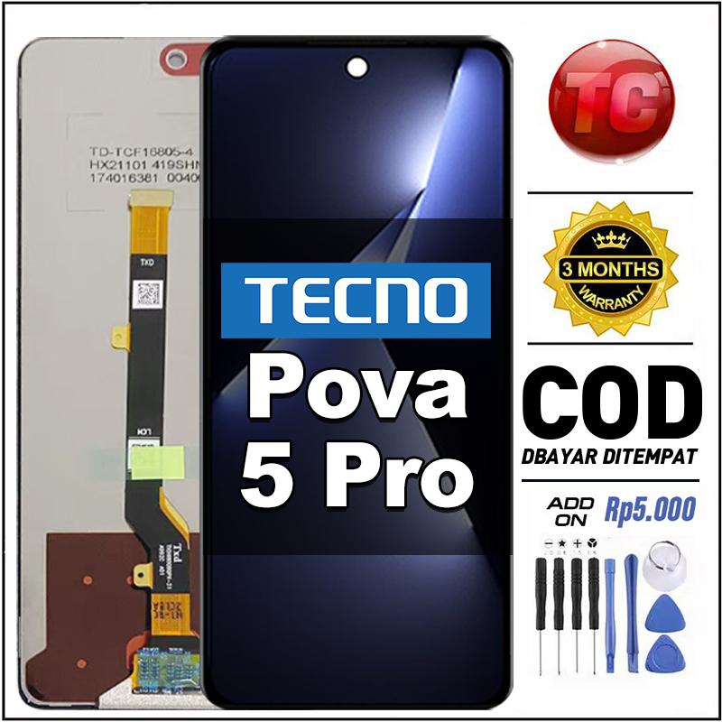 Jual LCD Tecno Pova 5 Pro Original 100% Fullset Asli Ori Touchscreen ...
