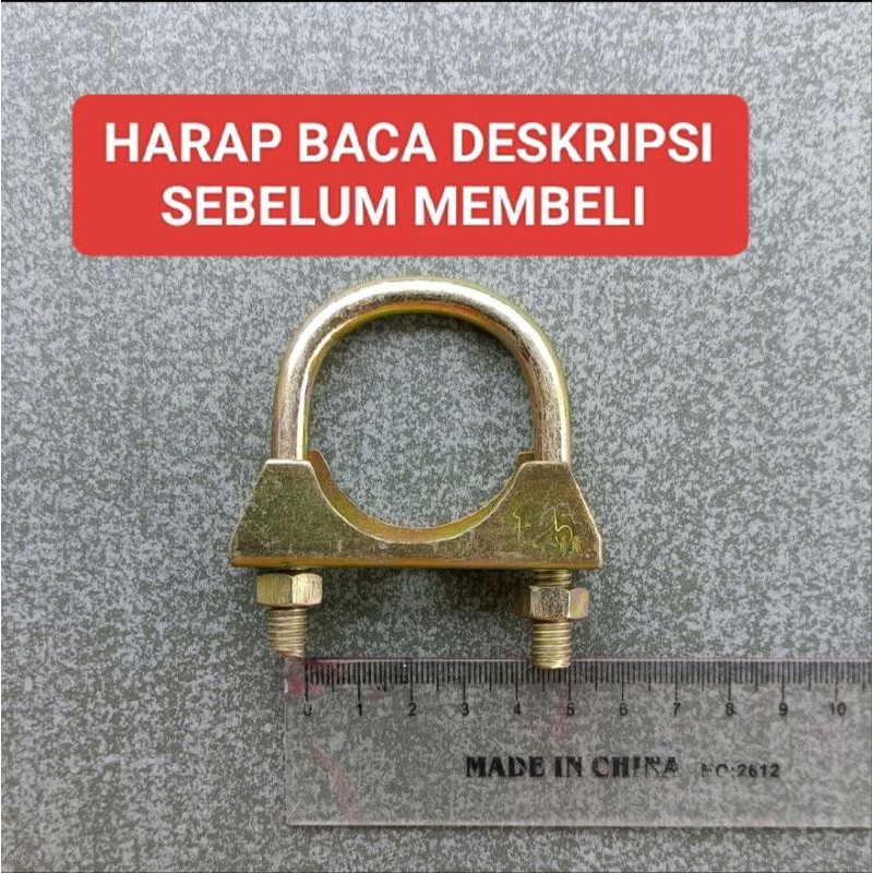Jual Klem Knalpot Pipa Besi 1.5" Inch U Bolt Clamp | Shopee Indonesia