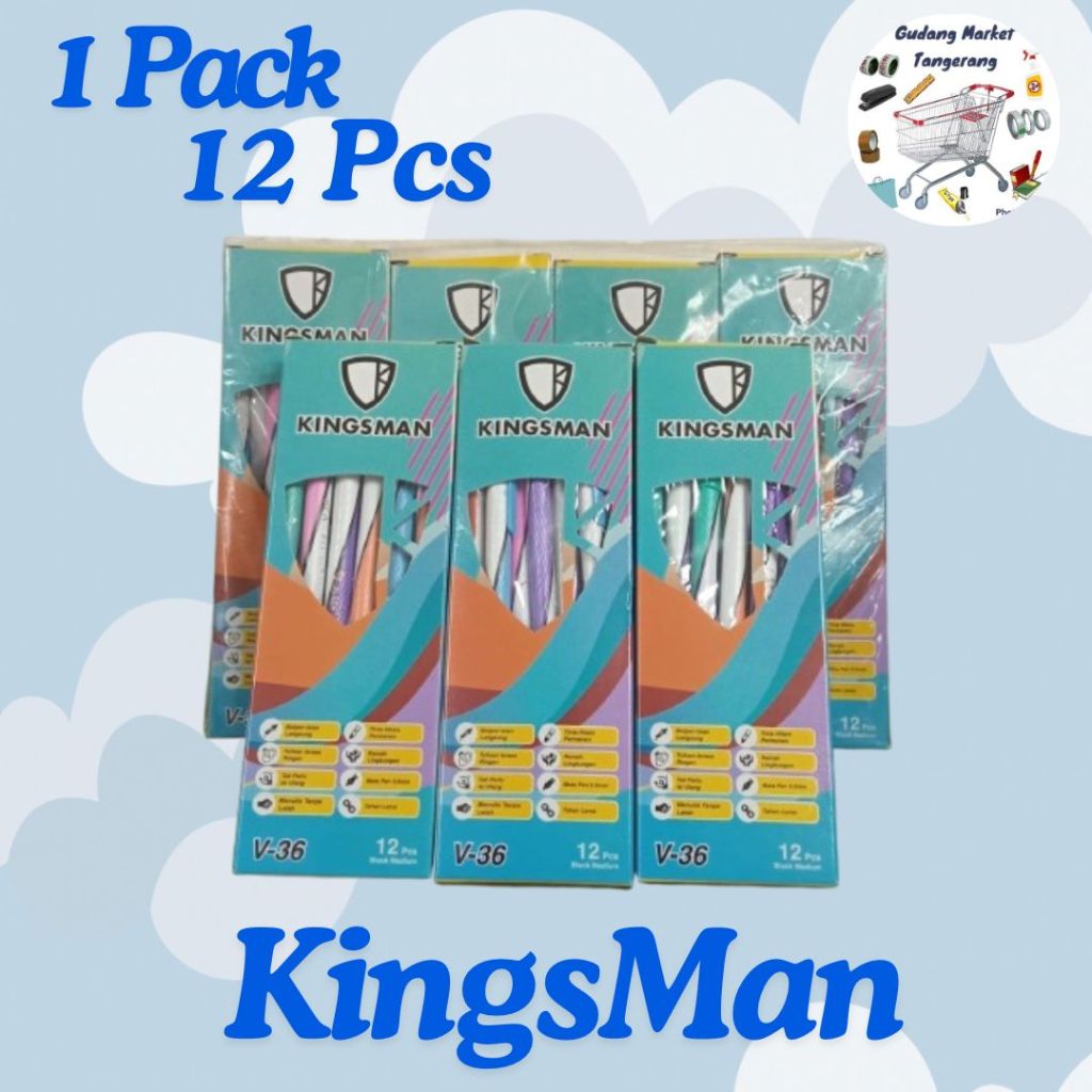 Jual PULPEN KINGSMAN HITAM 12 PCS | Shopee Indonesia