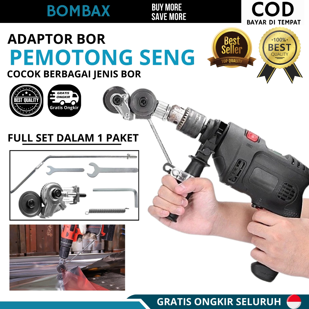 Jual Adaptor Potong Seng ke Bor Jadi Bor Pemotong Seng Plat Tipis Zinc ...