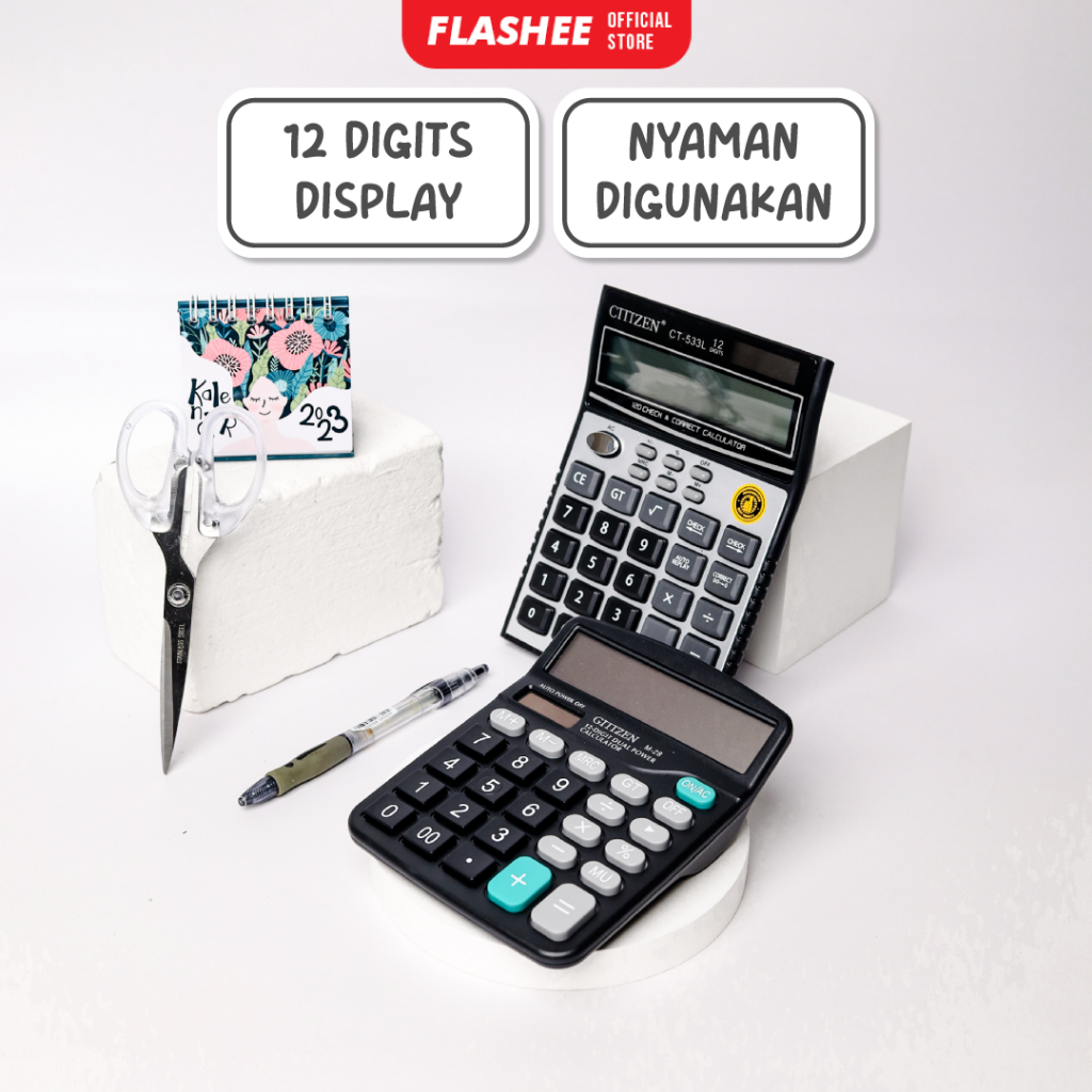 Jual Flashee Kalkulator Digital 12 Digit Flashee Calculator Tenaga ...