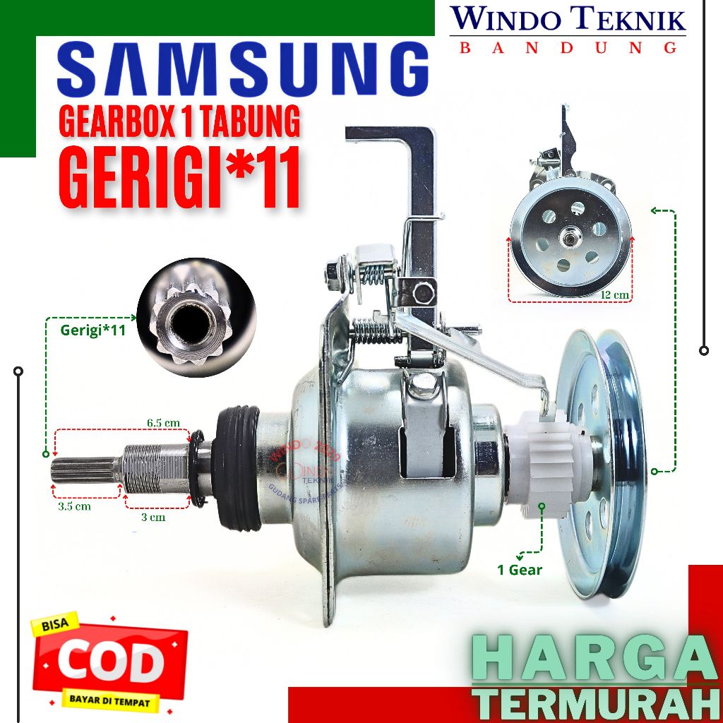 Jual GEAR BOX MESIN CUCI SAMSUNG 1 TABUNG AS GERIGI 11 | GEARBOX ...