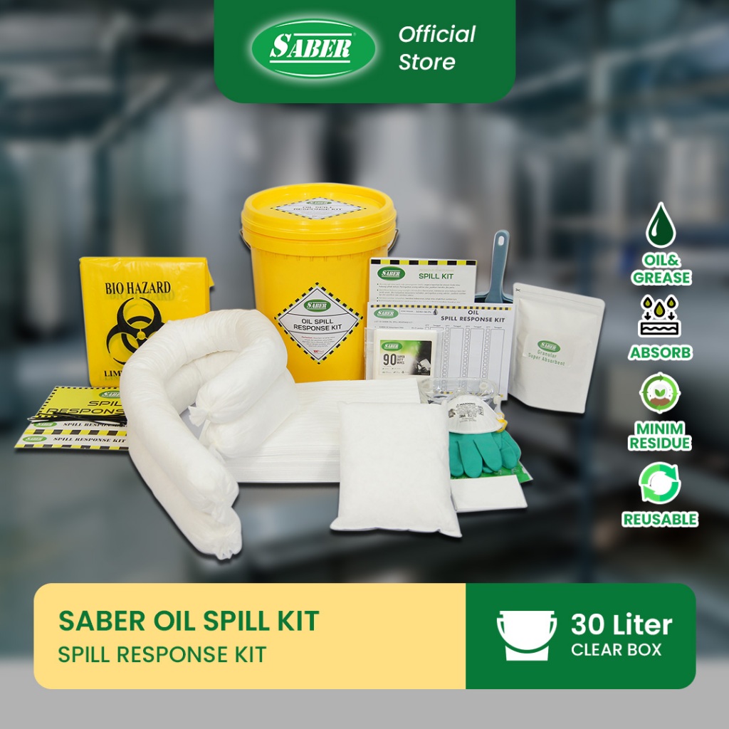 Jual SABER OIL SPILL RESPONSE KIT - PAIL 30 LITER - SO30-SK/PL | Shopee ...
