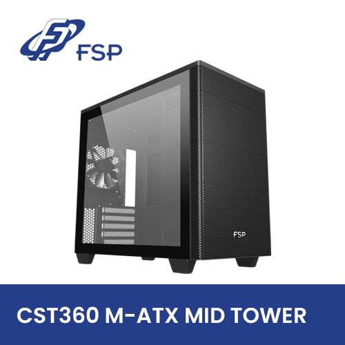 Jual FSP CST360 M-ATX Mid Tower Case - Tempered Glass Casing | Shopee ...