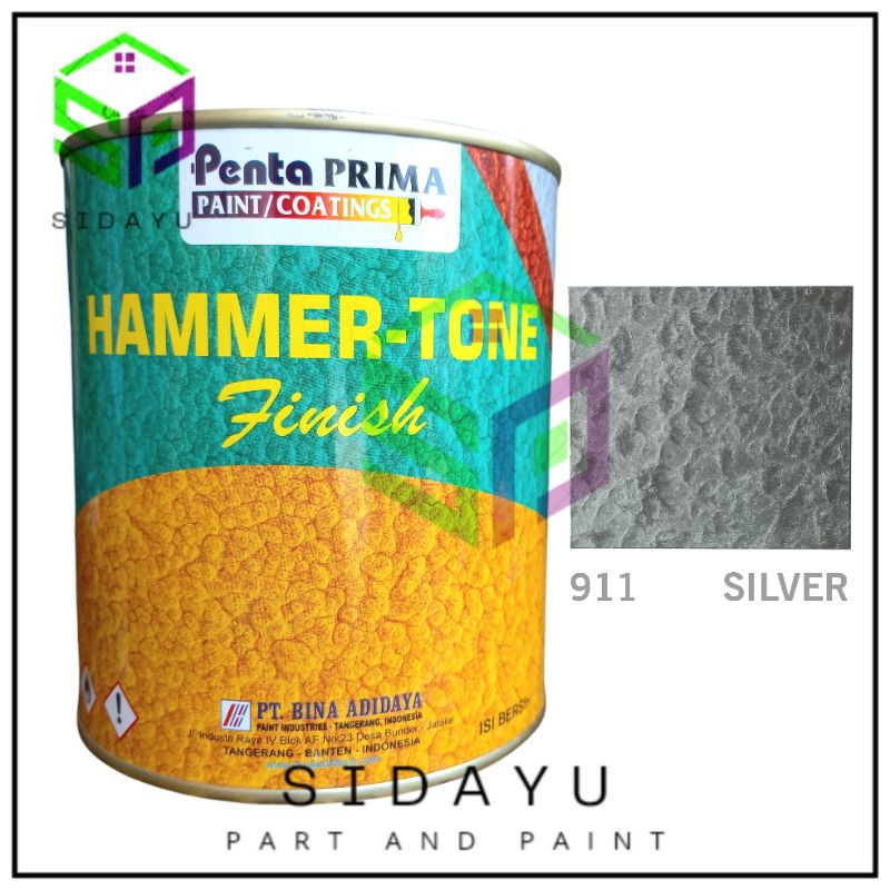 Jual Cat Besi Kayu Hammertone Penta Silver 911 1KG | Shopee Indonesia