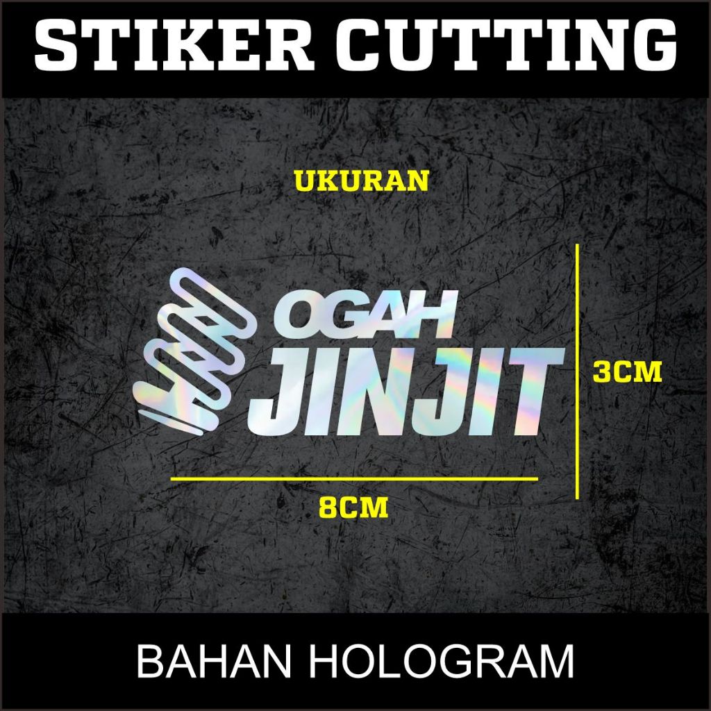 Jual Stiker Sticker Ogah Jinjit cutting - Hologram | Shopee Indonesia