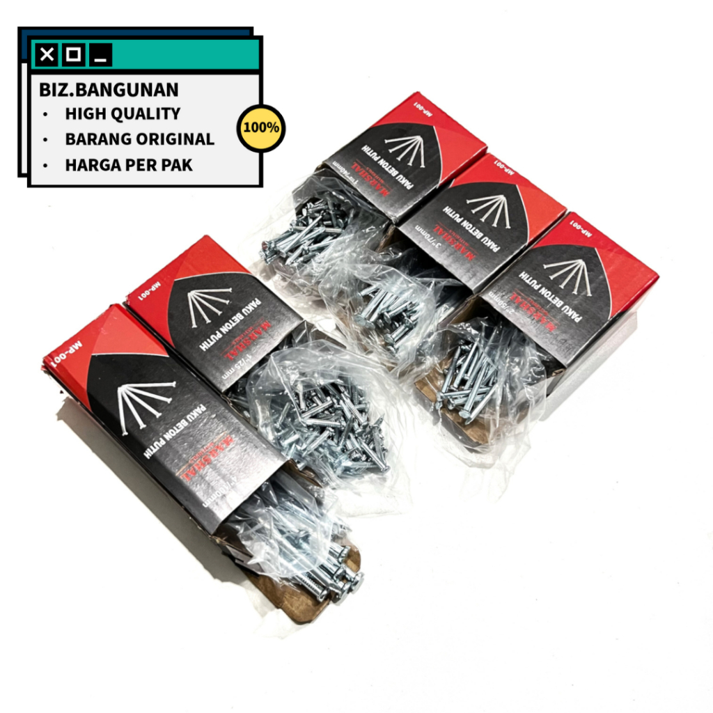 Jual PAKU BETON PUTIH MARSHAL - PAKU TEMBOK DINDING 1" 1-1/4" 1-1/2" 2" 2-1/2" 3" 4" 5" INCH ...