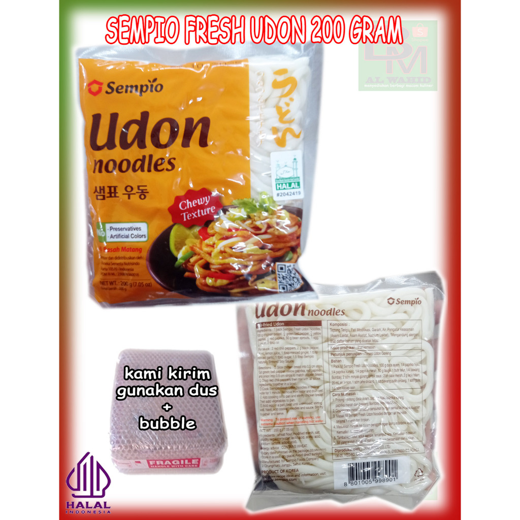 Jual Mie Basah Matang Halal Sempio Udon Kemasan 200 Gram | Shopee Indonesia