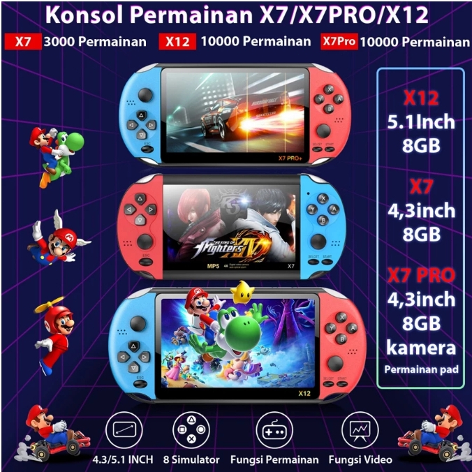 Jual PSP X12/X7PLUS/X80 Gameboy Retro Video Game Console 8GB bawaan 20. ...