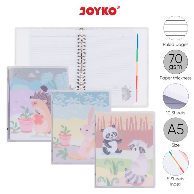 Jual MAP BINDER JOYKO A5 CUTE ANIMAL A5-TSAC-524 / Binder Note Joyko A5 ...