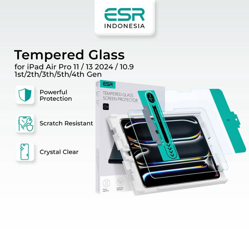 Jual ESR Tempered Glass Screen Protector HD iPad Air Pro 11 13 2024 10. ...
