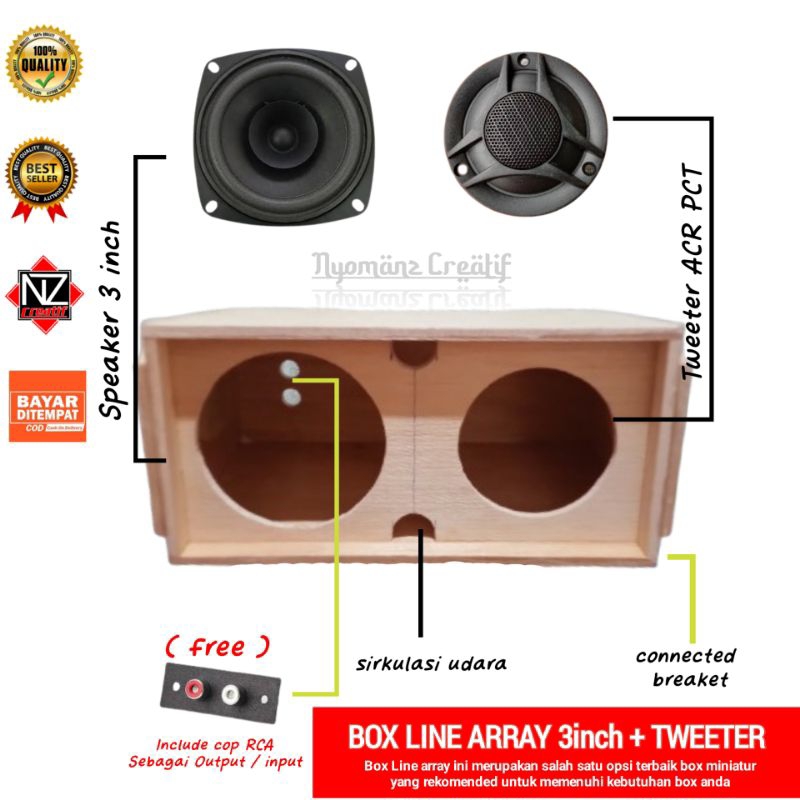 Jual Box miniatur sound sistem. Box line array 3inch + tweeter | Shopee ...
