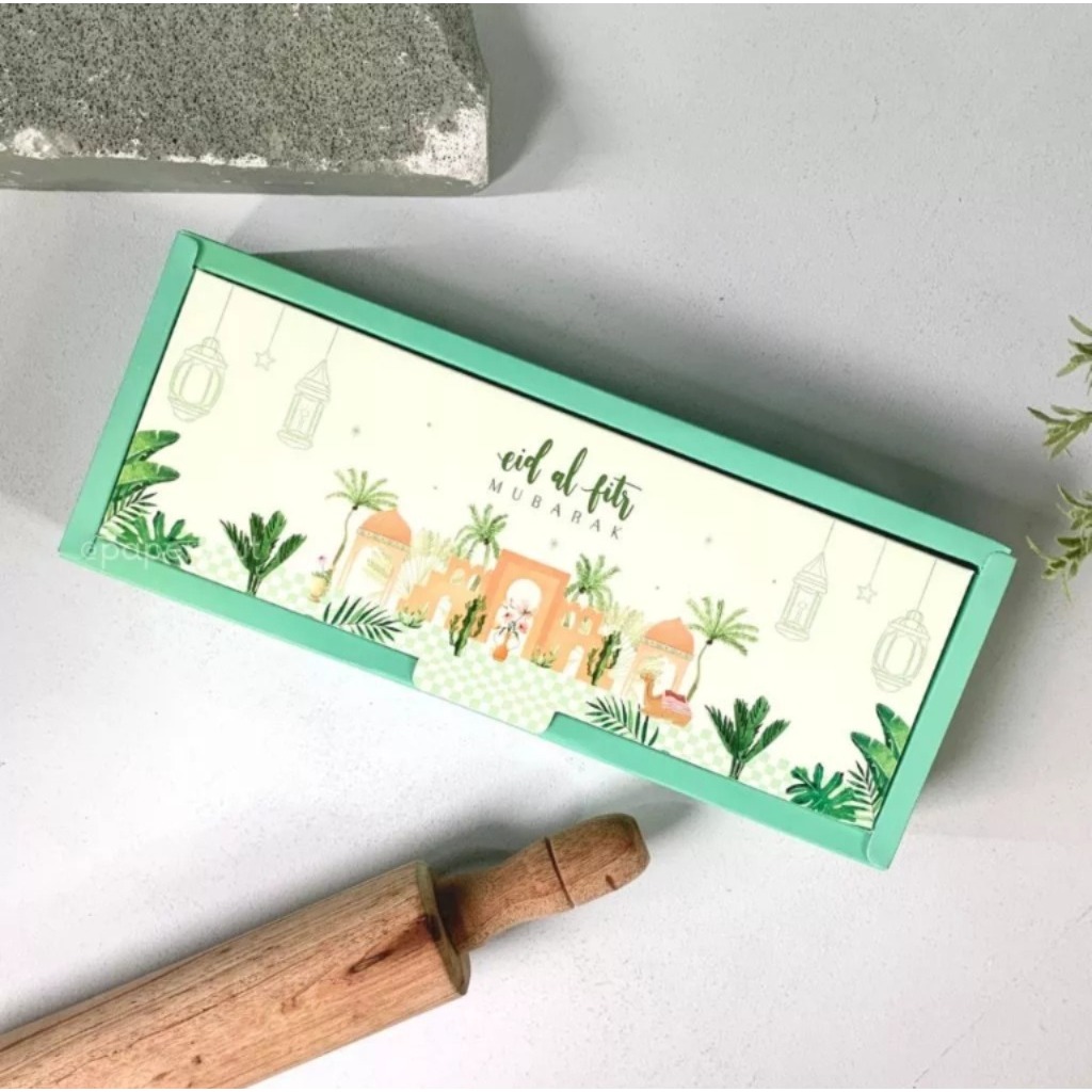 Jual Box Dus Kotak Kue Cookies Lebaran/Idul Fitri - 2 Wall 28 x 9.5 x ...