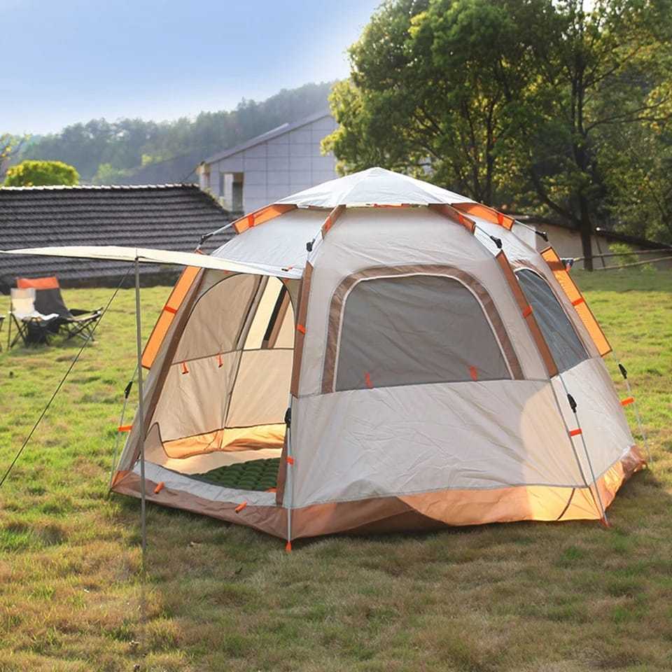 Jual Tenda Camping Buka Lipat Otomatis Quick Open Kapasitas 4 5 Orang ...