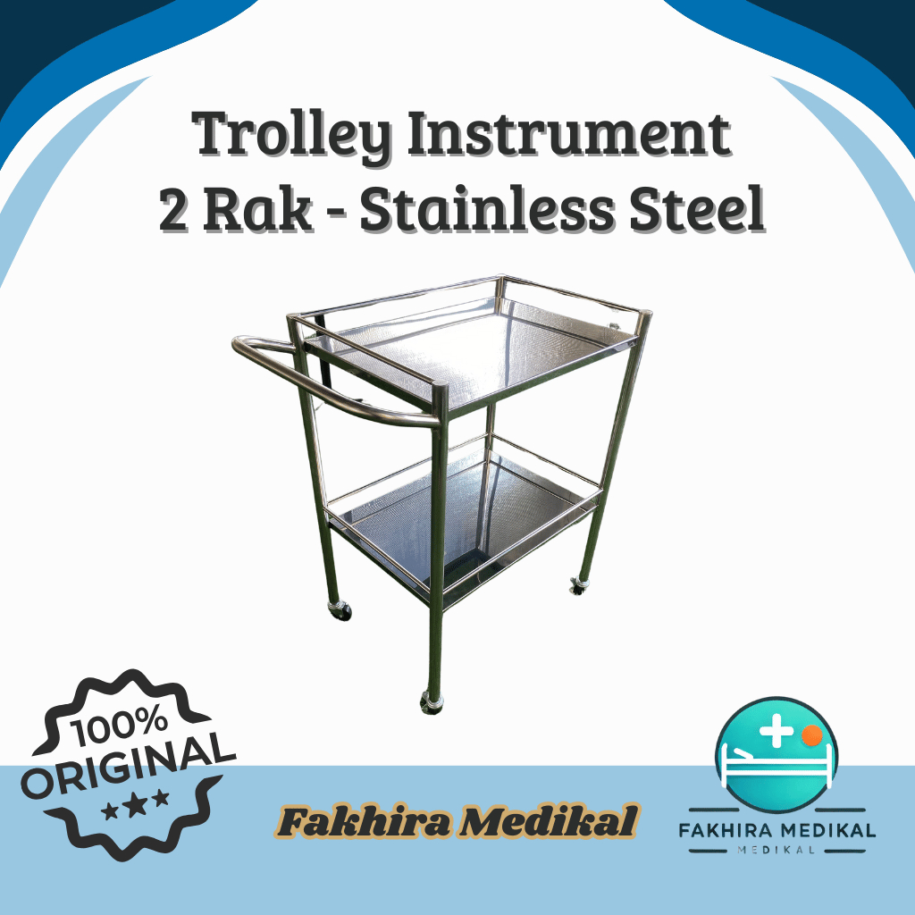 Jual Trolley Instrument Stainless - Troli Instrumen Stainless | Shopee ...