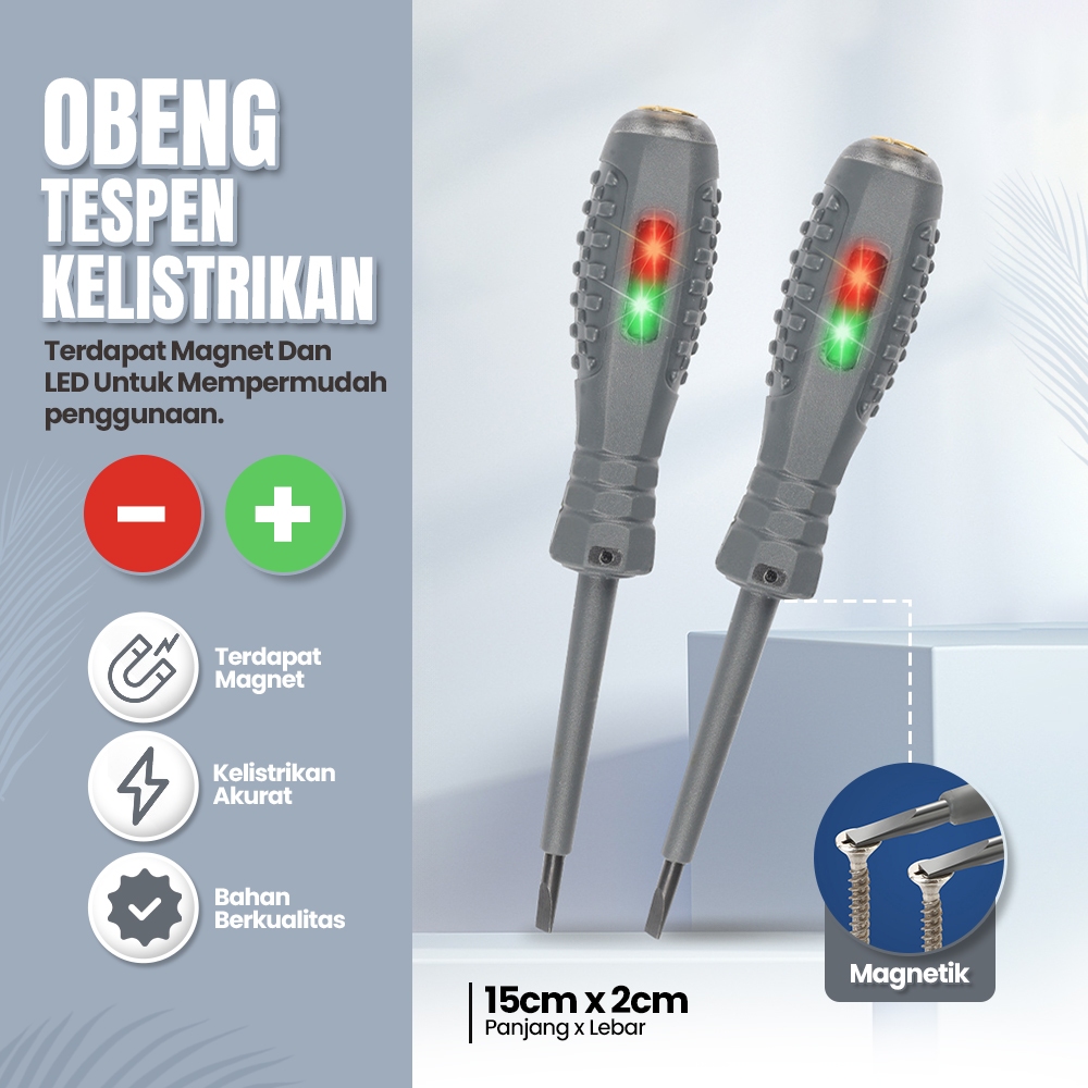Jual Obeng Tespen Listrik Magnetik LED Tes Listrik Akurat, Aman & Mudah ...