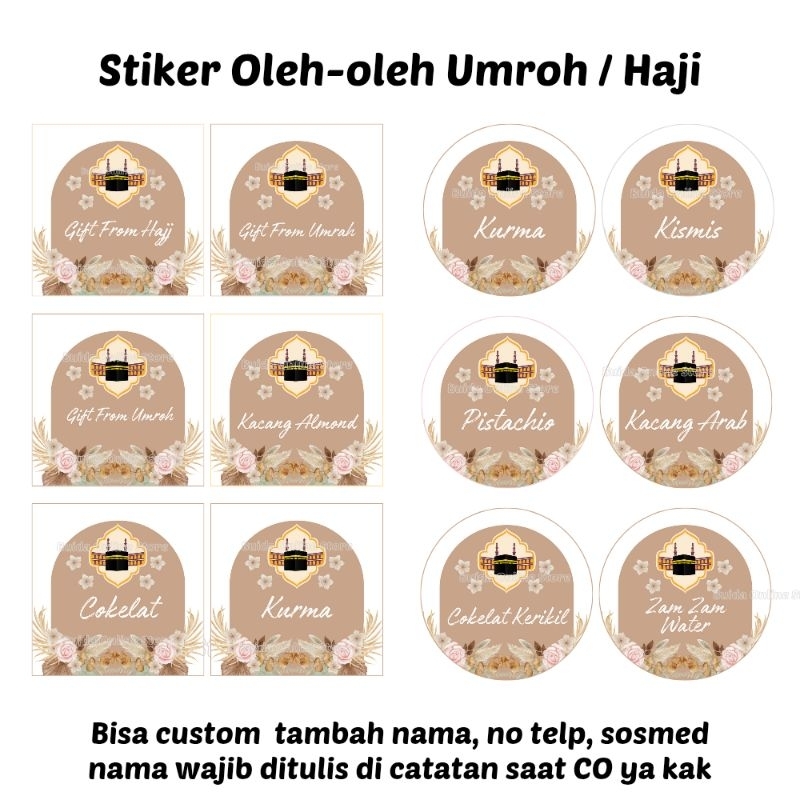Jual Sticker label stiker Gift From Umrah oleh-oleh Umroh a gift from ...